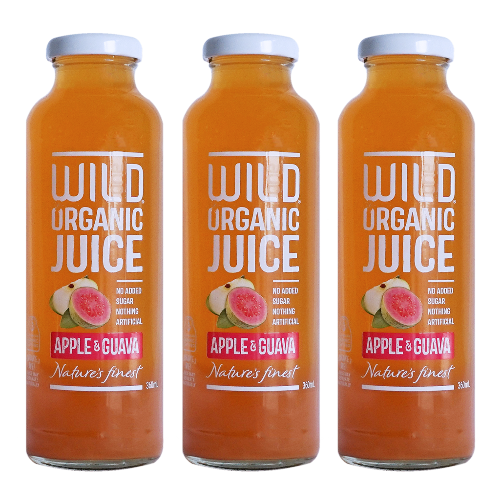 Organic No-Sugar-Added Apple & Guava Juice (360ml x 3)