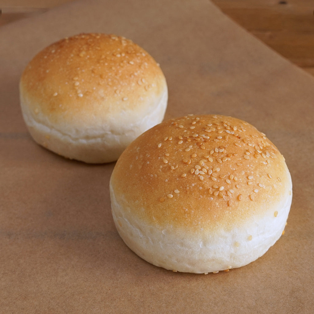 All-Natural Handmade Sugar-Free Egg-Free Hamburger Buns with Sesame Se