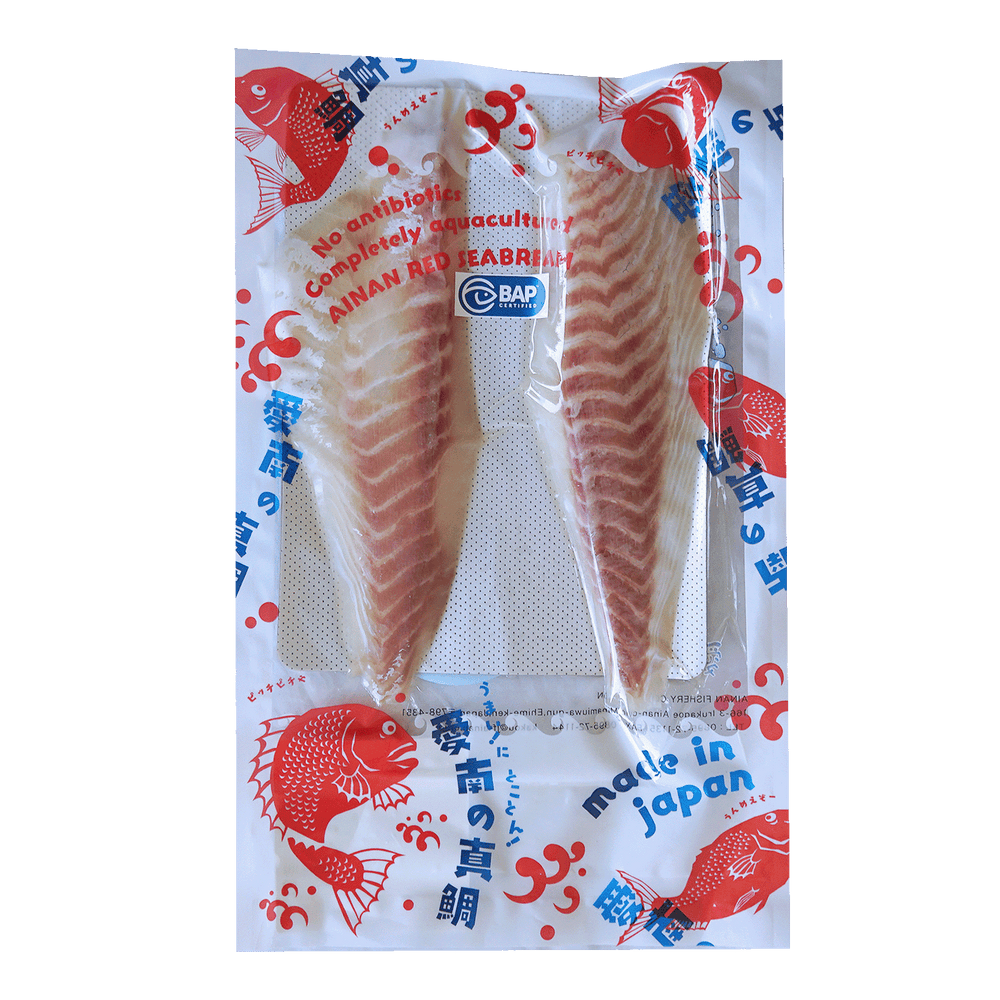 BAP-Certified Red Seabream Sashimi Grade Fish Fillets from Japan (280g