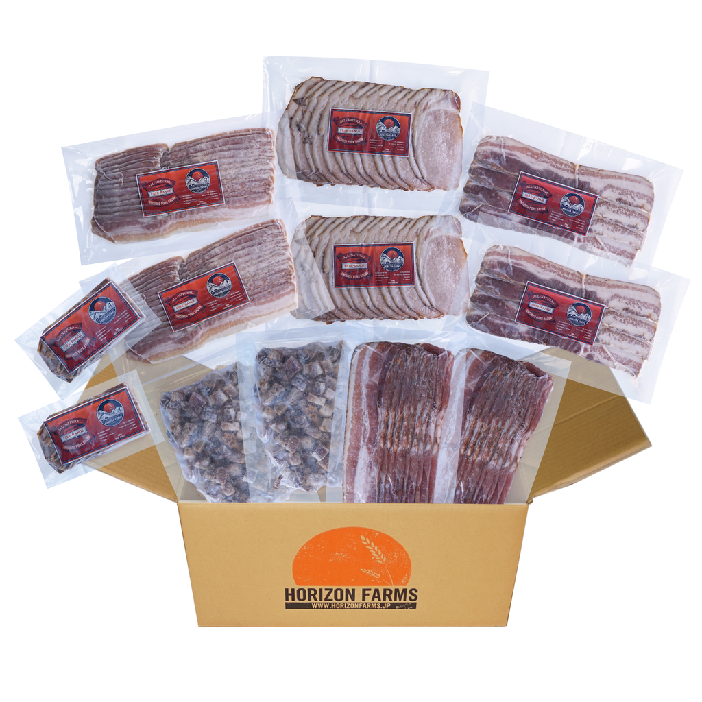 Curated Set of All-Natural Free-Range Bacon (6 Types, 12 Items, 2.4kg)