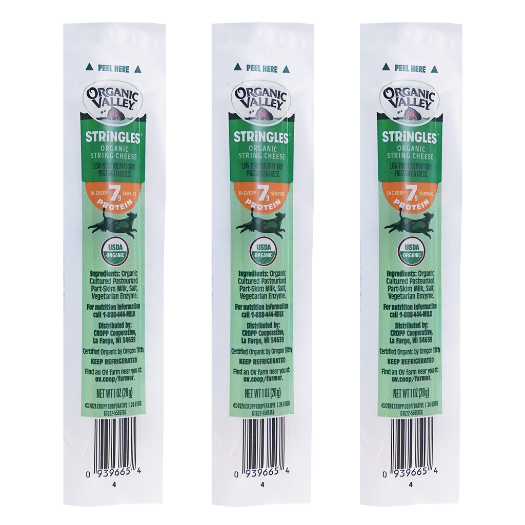 Certified Organic String Cheese from the USA (3pc-6pc)