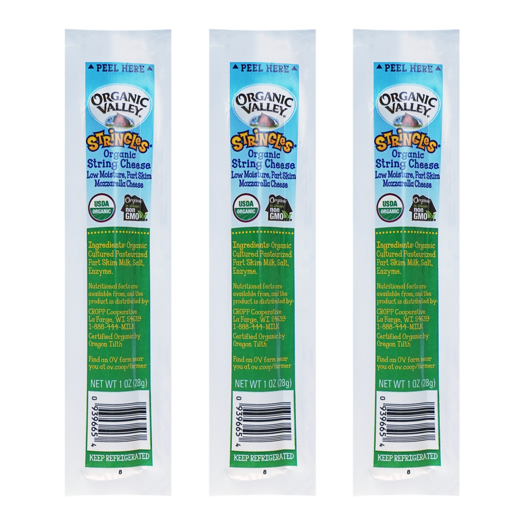 Certified Organic String Cheese from the United States (3pc-6pc)