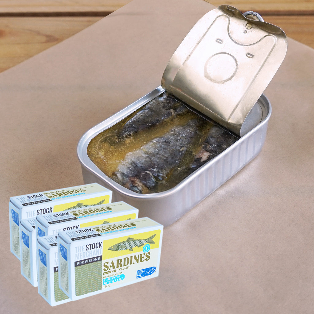 MSC Certified BPA-Free Wild-Caught Canned Sardines in Water (120g x 5)