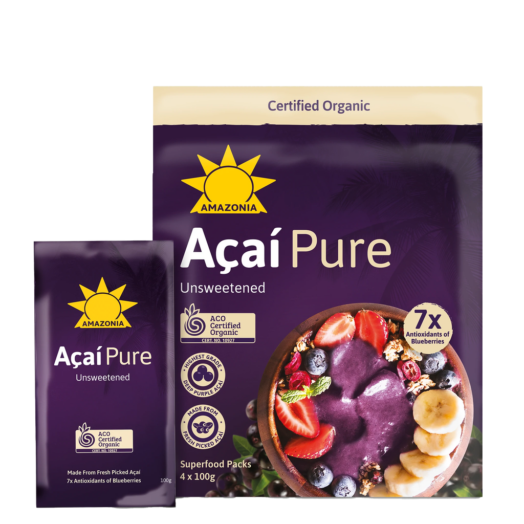 Organic All-Natural Frozen Açaí Puree (100g x 4)