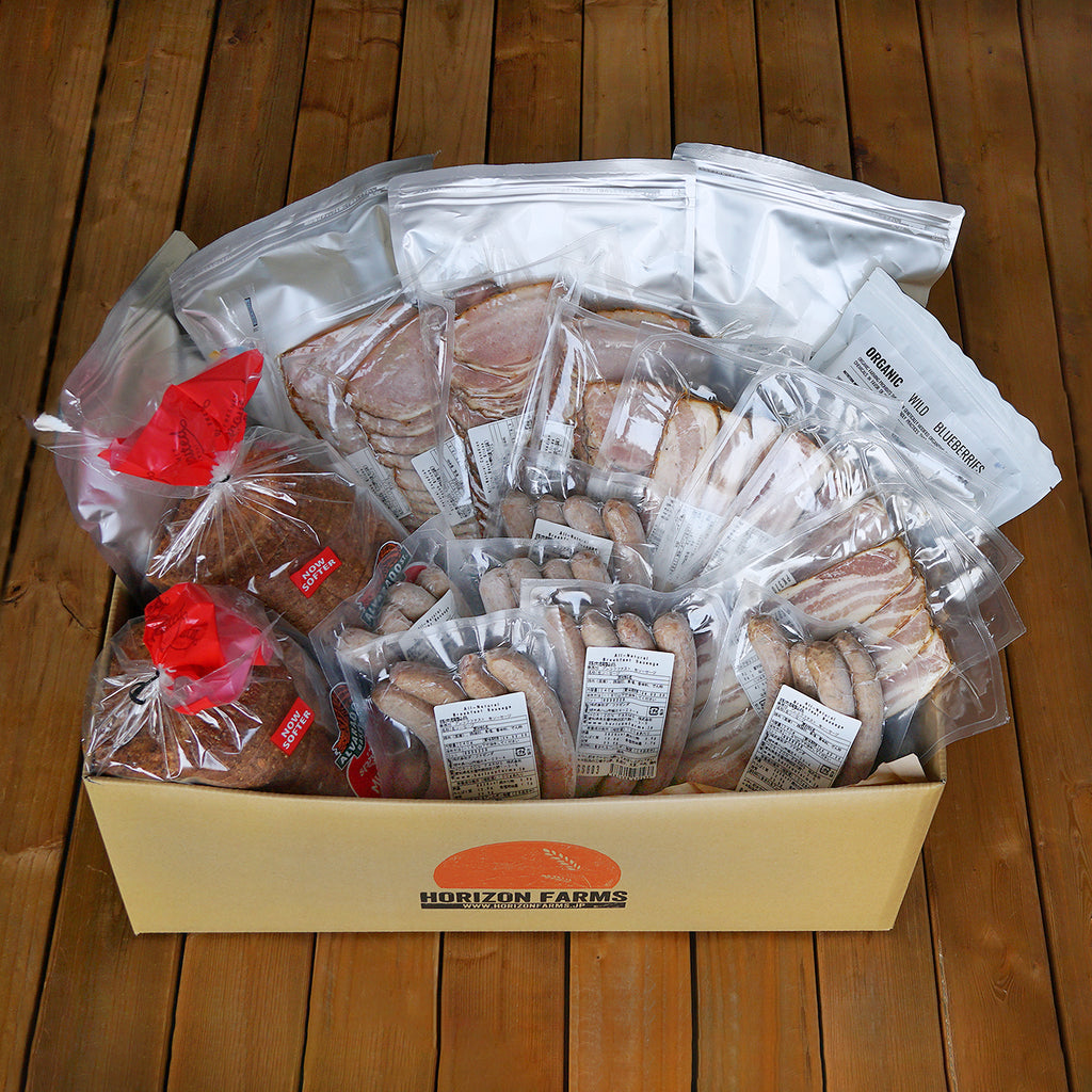 Curated Set of Breakfast Meat & Fruits Essentials (8 Types, 22 Items,