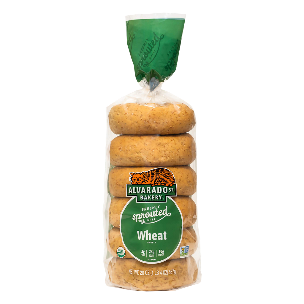 Certified Organic Sprouted Wheat Bagels from California (6pc)