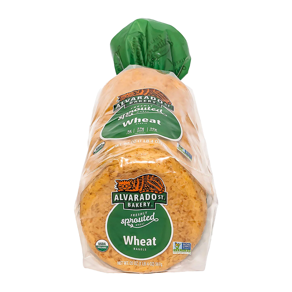 Certified Organic Sprouted Wheat Bagels from California (6pc)