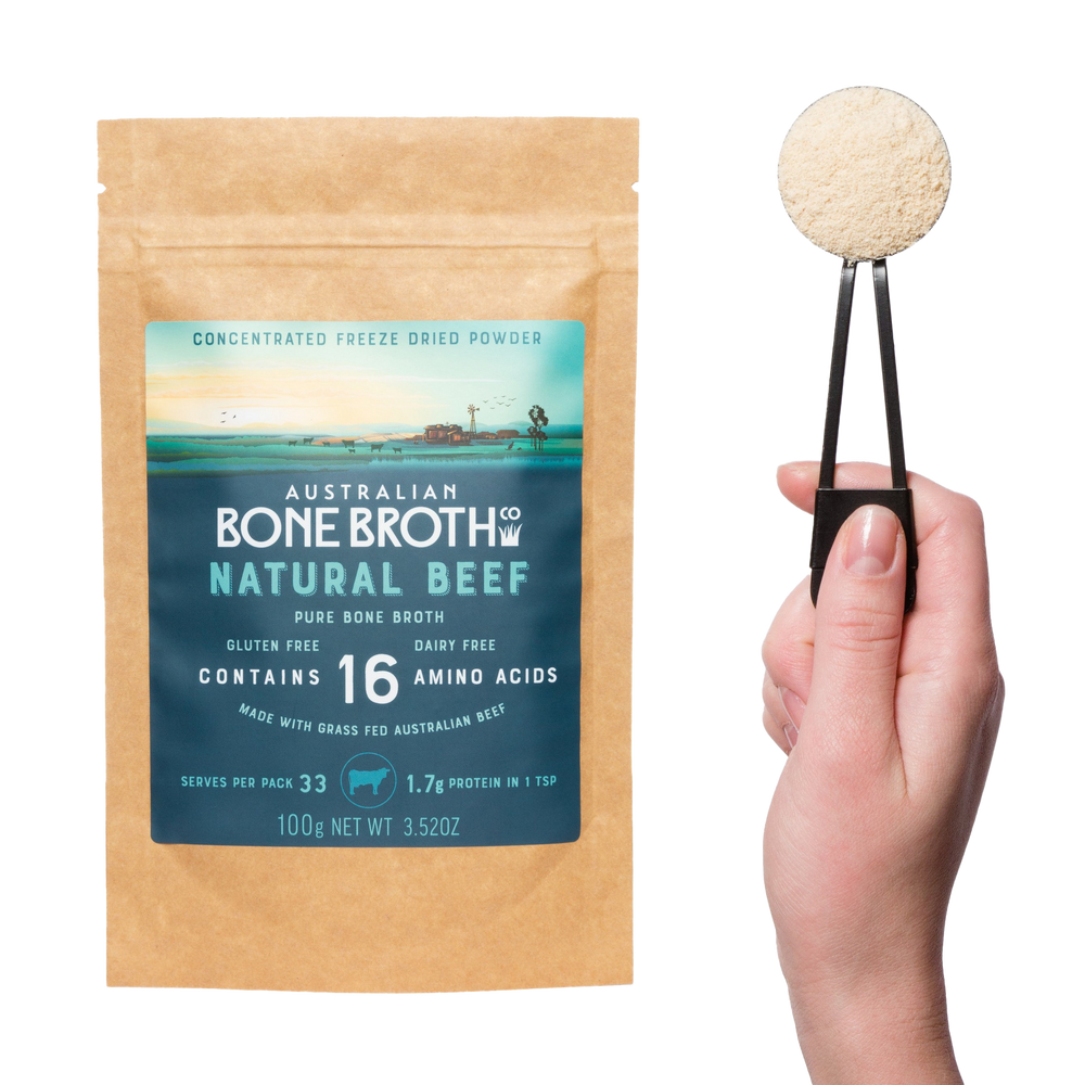 All-Natural Grass-Fed Beef Bone Broth Powder (100g/30 Servings)